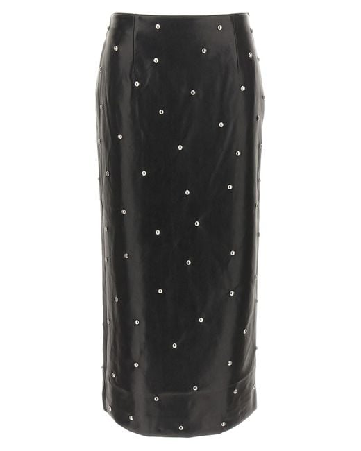 ROTATE BIRGER CHRISTENSEN 'studded' Skirt in Black | Lyst UK