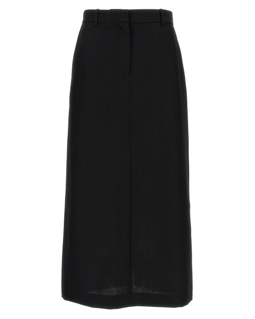 TOTEME Longuette Skirt in Black | Lyst UK