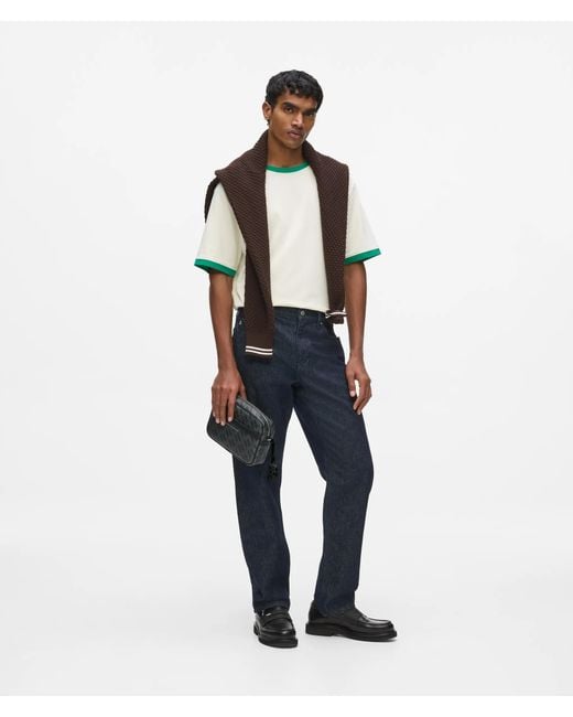 KARL LAGERFELD Ikon Monogram Elongated Crossbody Bag in Black for Men ...