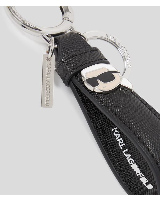 Karl Lagerfeld K/ikonik Loop Keychain in White for Men | Lyst UK