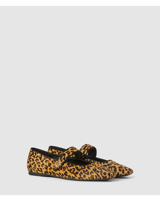 Karl Lagerfeld Konnie Mary Jane Pumps in Natural | Lyst UK