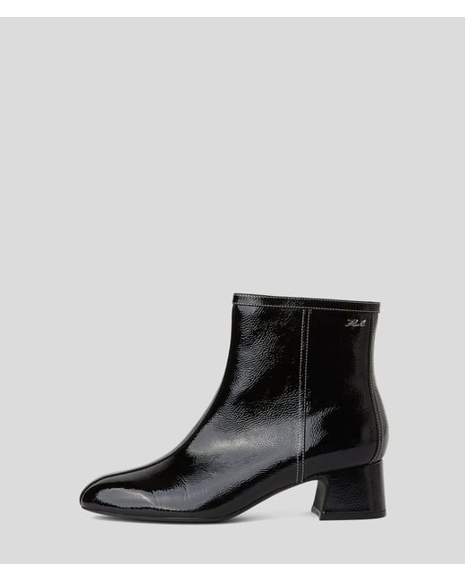 KARL LAGERFELD Bonnie Ankle Zip Boots in Black | Lyst