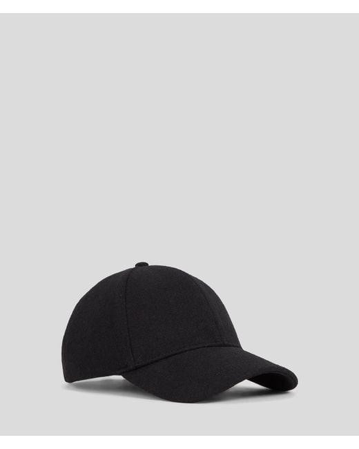 Karl Lagerfeld K/ikonik Wool Cap in Black for Men | Lyst UK