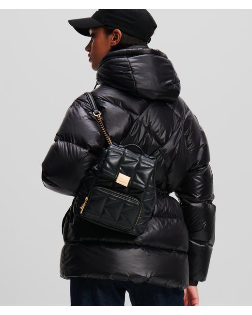 Karl Lagerfeld K/kuilt Small Backpack in Black | Lyst UK