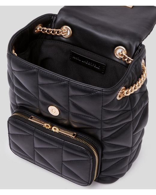 Karl Lagerfeld K/kuilt Small Backpack in Black | Lyst UK