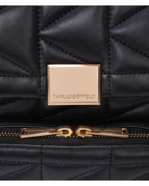 Karl Lagerfeld K/kuilt Small Backpack in Black | Lyst UK