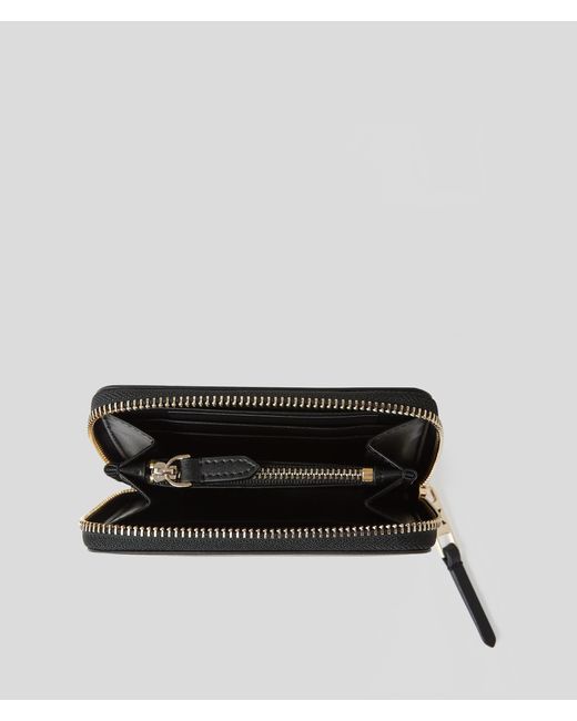 Karl Lagerfeld K/signature Medium Zip Wallet in Black | Lyst UK