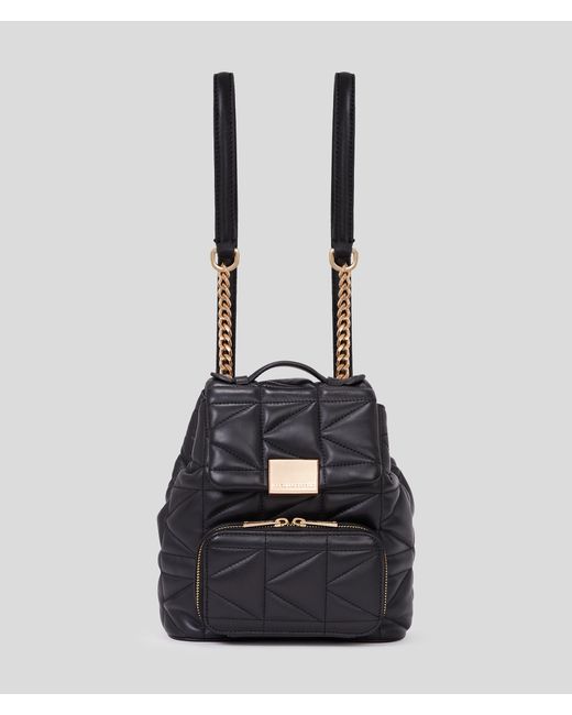 Karl Lagerfeld K/kuilt Small Backpack in Black | Lyst UK