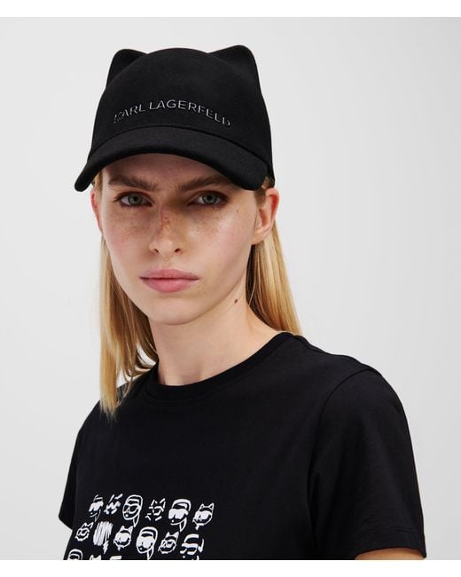 Karl Lagerfeld K/essential Choupette Cap in Black | Lyst UK