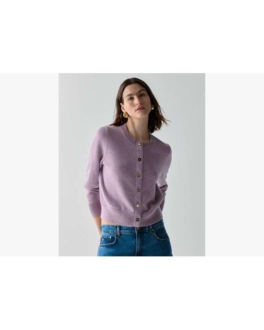 Kate Spade Novelty Button Nell Cardigan in Purple | Lyst UK