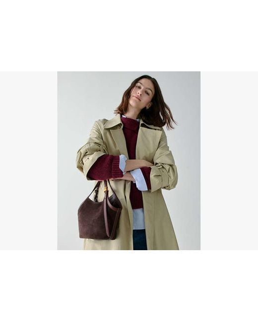 Kate Spade Deco Suede Small Tulip Tote Bag in Brown | Lyst UK