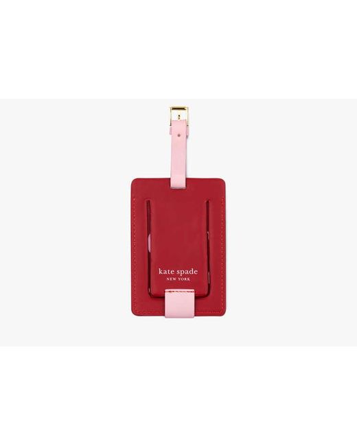 Kate Spade Just Mine Initial Collection Luggage Tag M in Red | Lyst UK