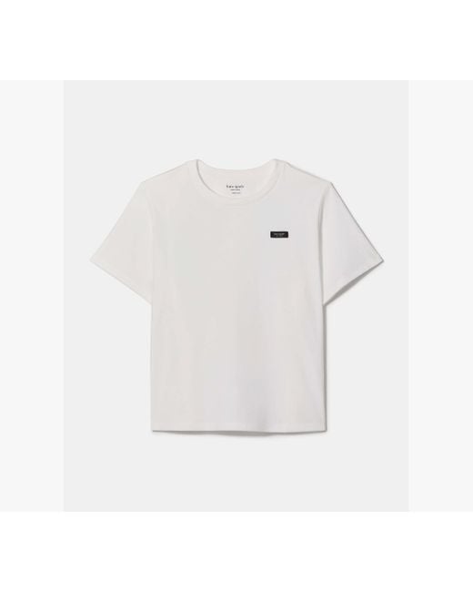 Kate Spade Sam Icon Logo T-shirt in White | Lyst