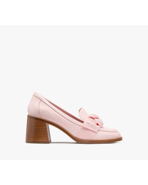 Kate Spade Leandra Heeled Loafer in Pink | Lyst UK