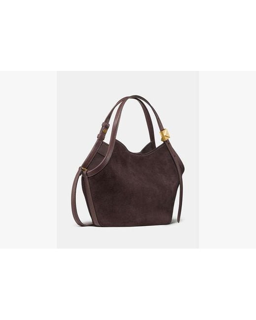 Kate Spade Deco Suede Small Tulip Tote Bag in Brown | Lyst UK