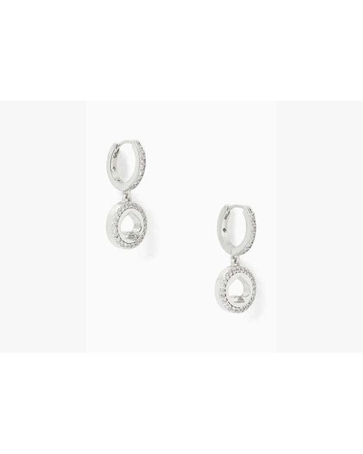Kate Spade Spot The Spade Pave Huggies in Black | Lyst