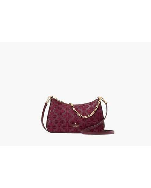 Kate Spade Flower Embroidered Medium Convertible Crossbody | Lyst