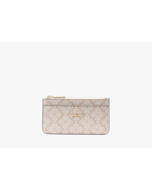 Kate Spade Flower Large Slim Card Holder, Dark in Black | Lyst