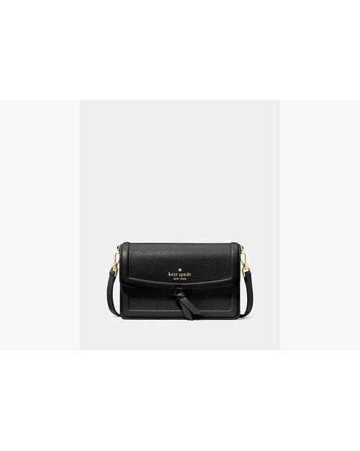 Kate Spade Knott Mini Flap Crossbody in Black | Lyst