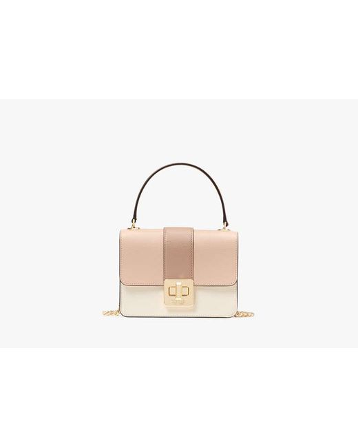 Kate Spade Phoebe Turnlock Mini Flap Crossbody in Black | Lyst