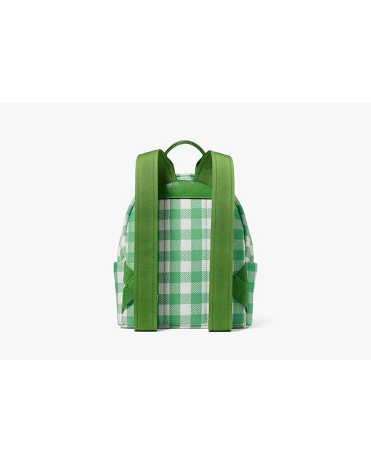 Kate Spade Sam Icon Gingham Printed Fabric Small Backpack, Candy Grass ...