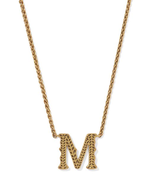Kendra Scott Beau Letter M Pendant Necklace in Metallic | Lyst