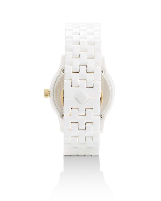 Kendra Scott Alex Two Tone Stainless Steel 35mm Watch | White Ceramic ...