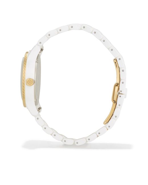 Kendra Scott Alex Two Tone Stainless Steel 35mm Watch | White Ceramic ...