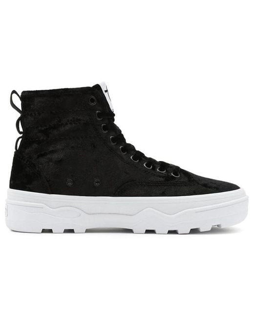 Vans Crushed Velvet Sentry Wc in Black for Men | Lyst