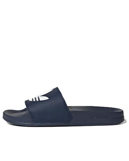 adidas Adilette Lite Slides 'Trefoil Logo in Blue for Men | Lyst UK