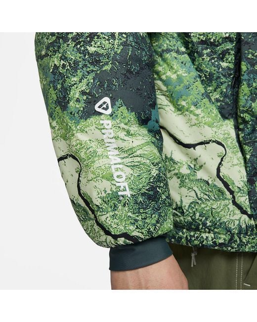 Nike Acg Therma-Fit Adv All-Over Print Jacket 'Rope De Dope' in Green ...