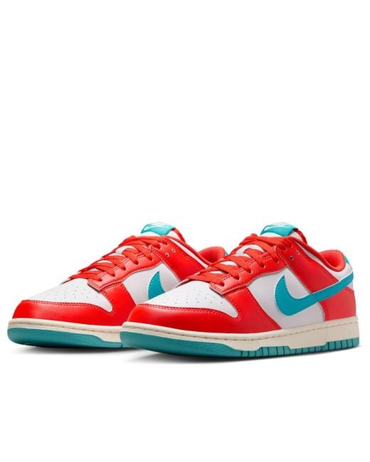 Nike Dunk Low Retro 'Bright Crimson Dusty Cactus' in Red for Men | Lyst