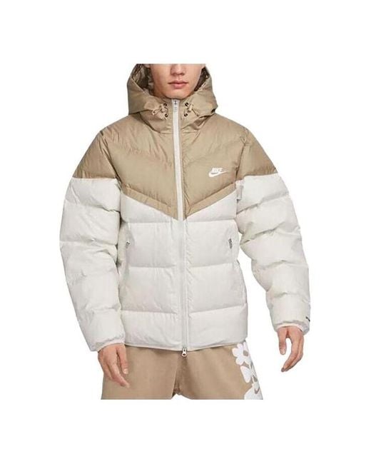 Nike Storm-Fit Hooded Puffer Jacket 'Khaki' in Gray for Men | Lyst