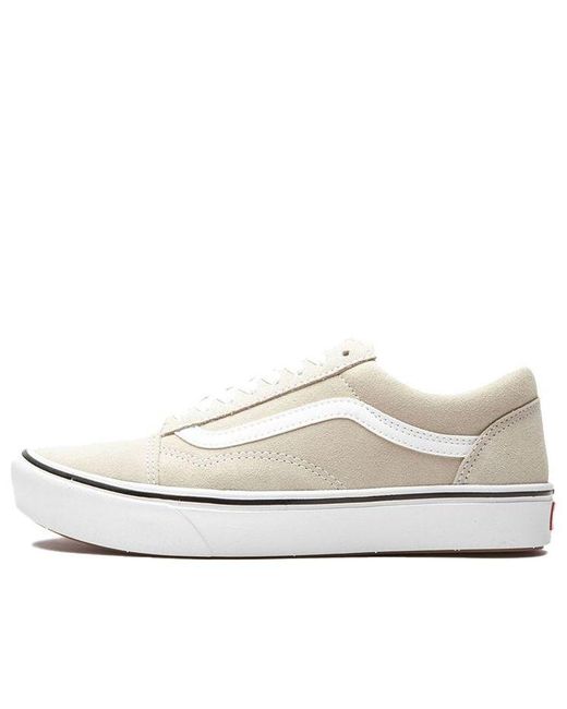 Vans Suede Comfycush Old Skool Oatmeal Cream in White for Men | Lyst UK
