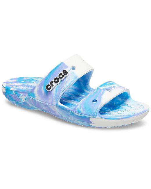 Crocs™ Classic Clog Marble Beach Slippers in Blue | Lyst