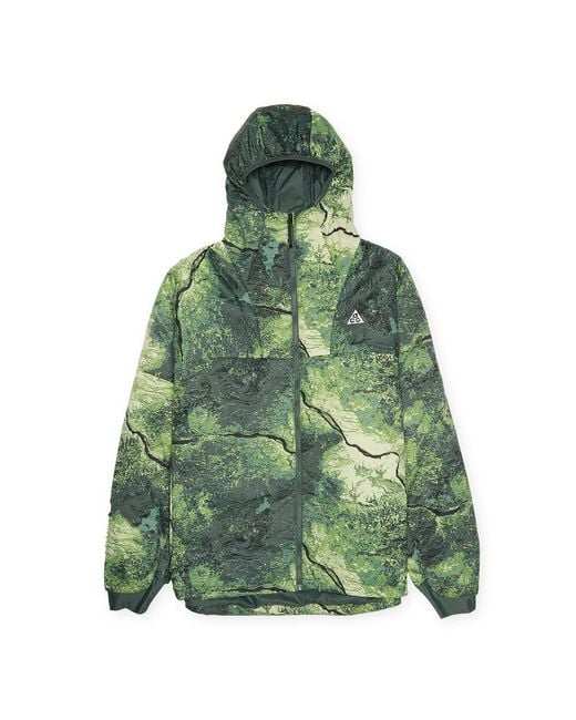 Nike Acg Therma-Fit Adv All-Over Print Jacket 'Rope De Dope' in Green ...