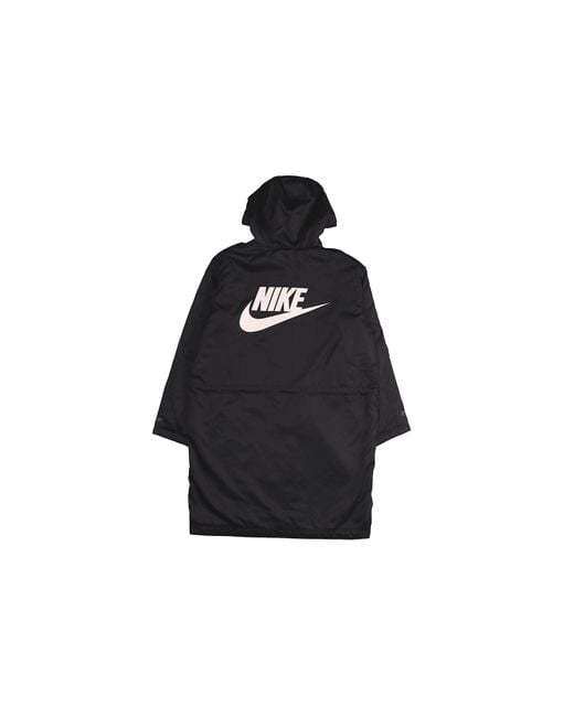 Nike Alphabet Logo Hooded Padded Jacket in Black for Men | Lyst UK