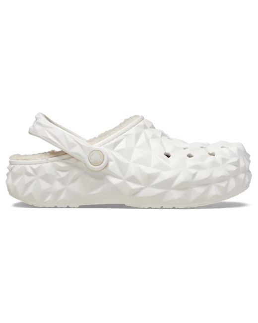 Crocs™ Classic Lined Geometric Clogs in White | Lyst