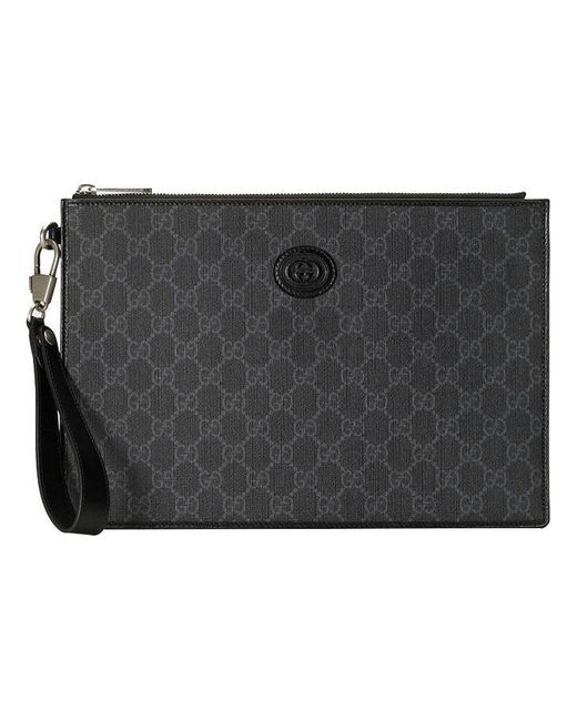 Gucci Pouch With Interlocking G in Black for Men | Lyst