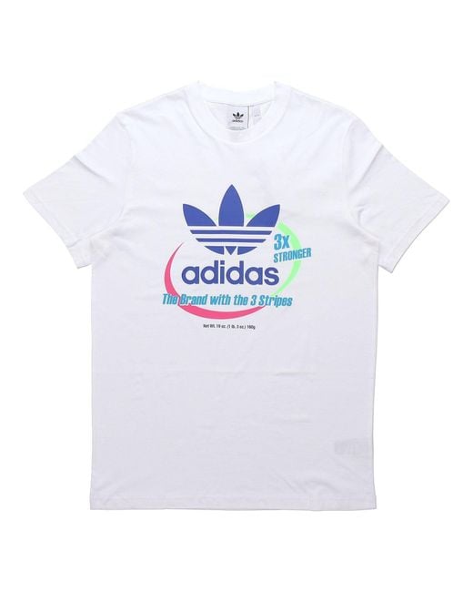 adidas Originals Sports Printing Logo Pattern Round Neck Short Sleeve ...