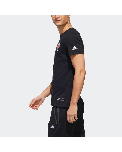 adidas Gfx T Ball Sports Soccer/Football Training Short Sleeve in Black ...
