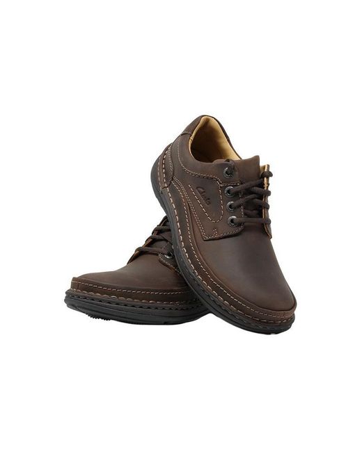 Clarks Nature Three Derby Sneakers 'Ebony Oily' in Brown for Men | Lyst