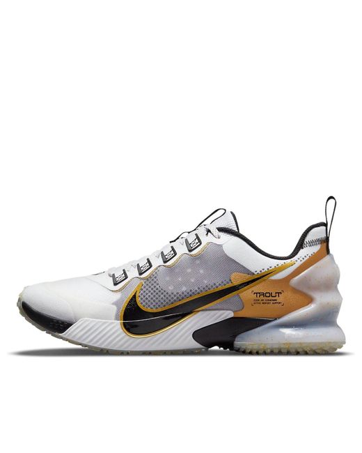 Nike Force Zoom Trout Ltd Tf Metallic' in White for Men | Lyst