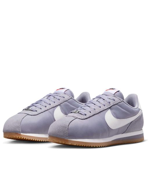 Nike (Wmns) Cortez Textile 'Cement Gum Light Safety Sail' in Blue | Lyst