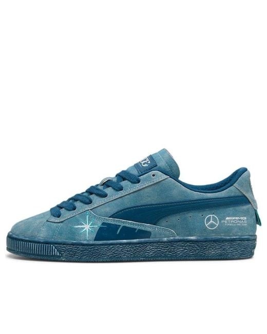PUMA X Mercedes-Amg Petronas F1 Suede T 'Crews Go Summer' in Blue for ...