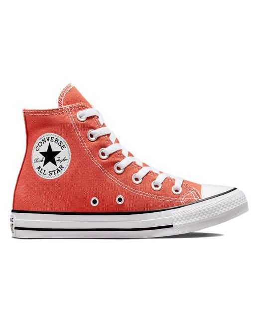 Converse Chuck Taylor All Star Canvas Shoe in Red | Lyst UK