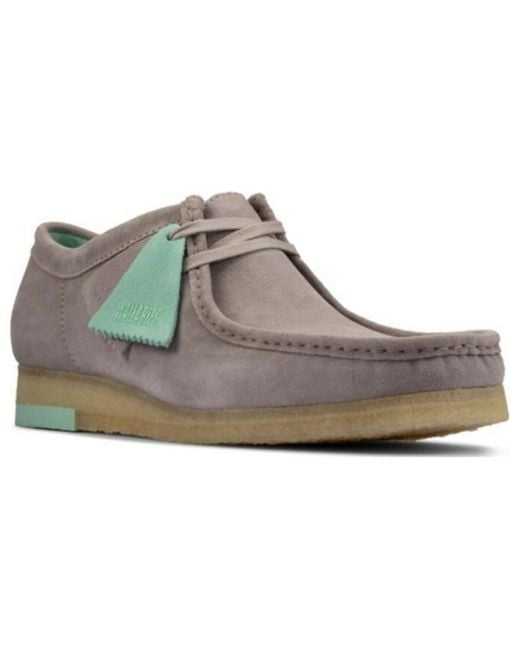 Clarks Wallabee ' Combination' in Gray for Men | Lyst