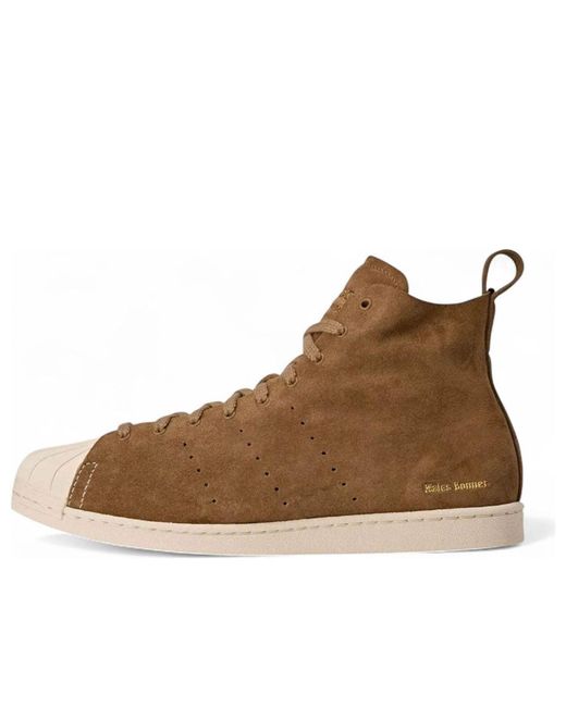 adidas X Wales Bonner Superstar Hi in Brown for Men | Lyst