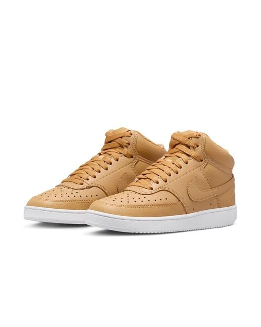 Nike Court Vision Mid in Natural | Lyst UK
