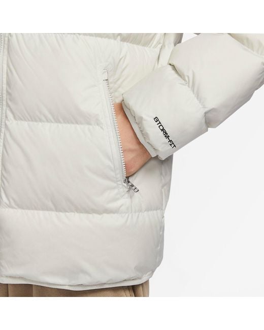 Nike Storm-Fit Hooded Puffer Jacket 'Khaki' in Gray for Men | Lyst